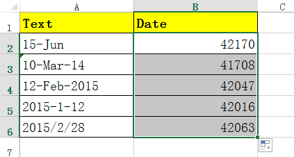 How to mass convert text to date in Excel?