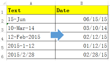 How to mass convert text to date in Excel?