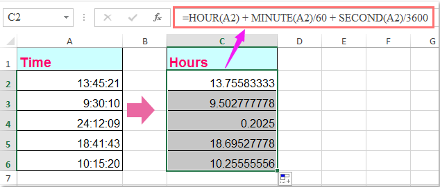 How To Convert Between Hours Minutes Seconds Or Days In Excel 