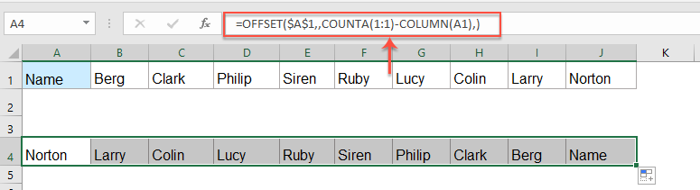 How To Copy And Paste Rows Or Columns In Reverse Order In Excel 