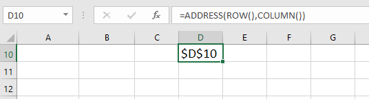 How to copy current cell address to other location in Excel?