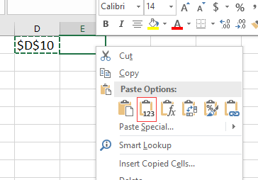 How to copy current cell address to other location in Excel?