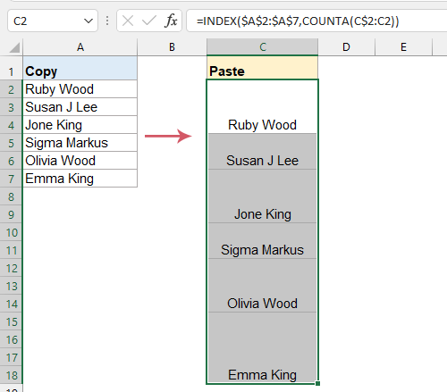How To Copy Data From Single Cells And Paste Them To Merged Cells 