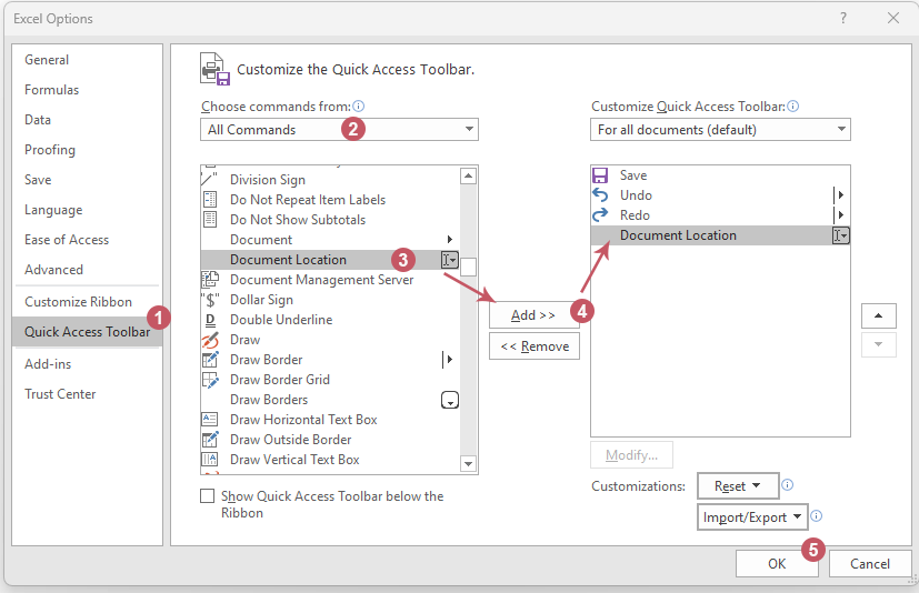 Insert file path / name into cell / header or footer in Excel - Full guide