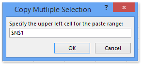 How to copy multiple selections or ranges in Excel?