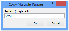 How to copy multiple selections or ranges in Excel?
