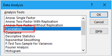 How to calculate the correlation coefficient between two variables in Excel?