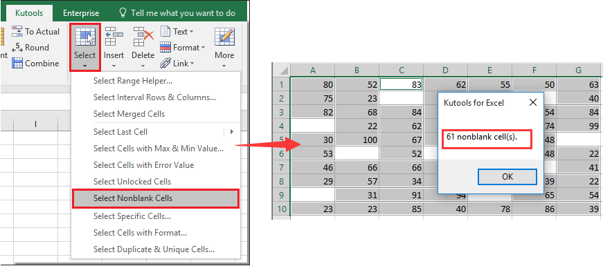 How to count blank cells or nonblank cells in a range in Excel?