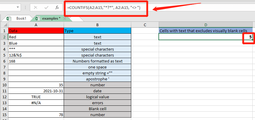 How To Count Cells With Text In Excel