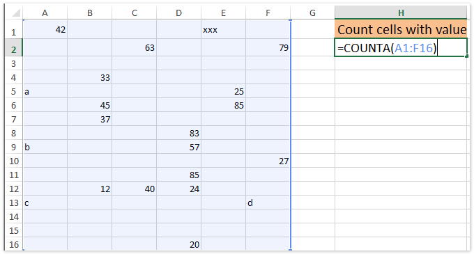 How To Count All Cells With Value data In A Range In Excel 
