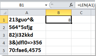 How to count the number of characters, letters and numbers in cell?