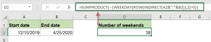 How to count the number of days, workdays, weekends between two dates ...