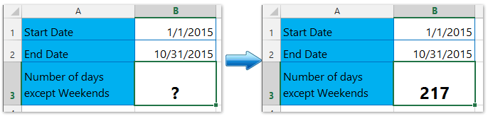 how-to-count-the-number-of-days-except-sunday-weekends-in-excel