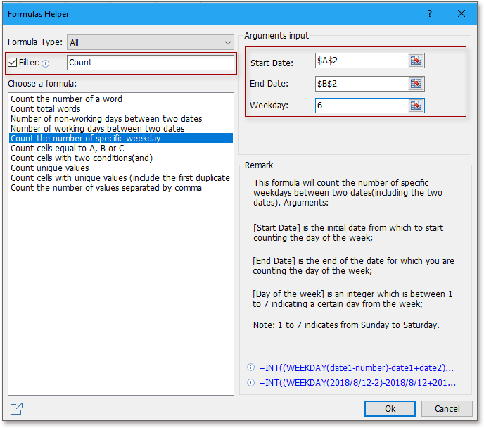 How To Count The Days Excluding Sundays Between Two Dates In Excel 