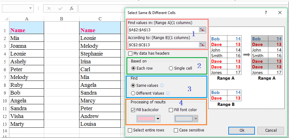 How To Count Duplicates Between Two Columns In Excel 