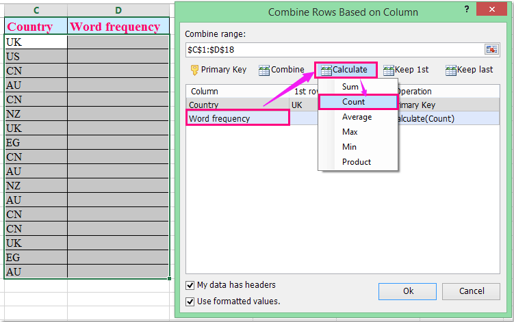How To Count The Frequency Of Text Values In A Column 