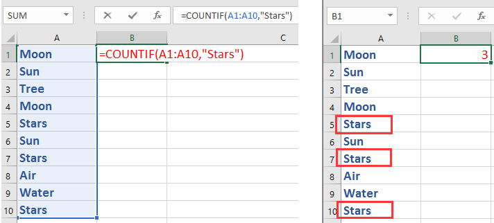 How To Count The Number Of A Word Or Character In An Excel Column Or Cell 
