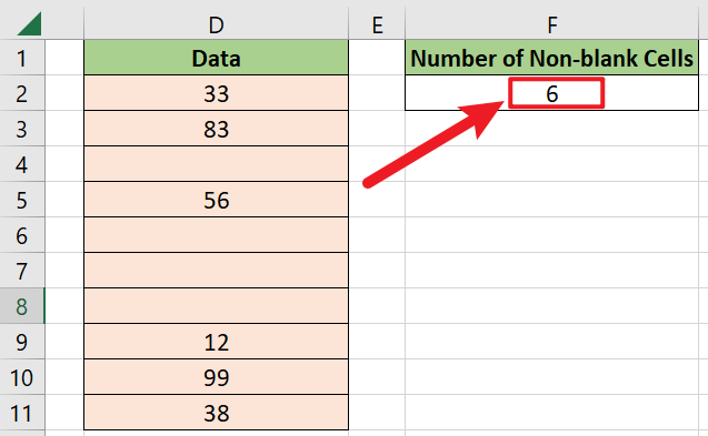 Count Non-blank Cells in Excel - Step by Step Tutorial