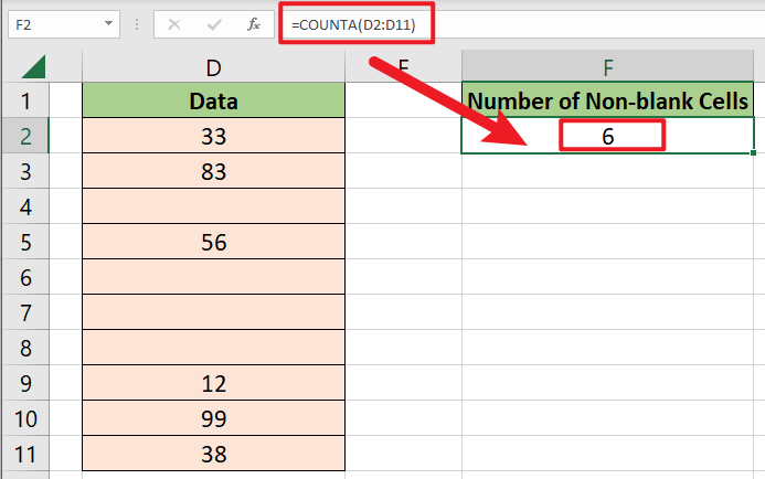 Count Non-blank Cells in Excel - Step by Step Tutorial