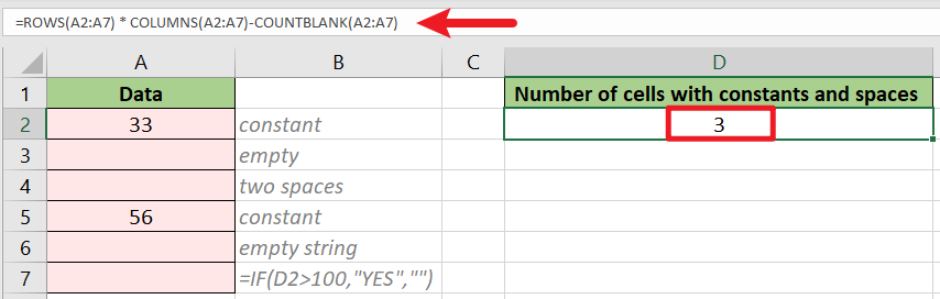Count Non-blank Cells in Excel - Step by Step Tutorial