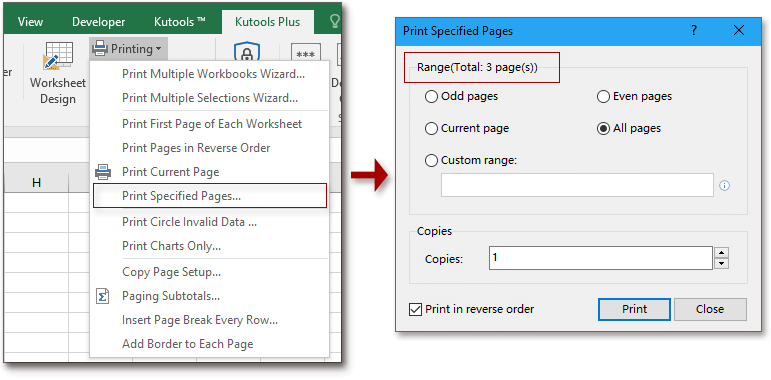 How to count the number of printed pages in a sheet?