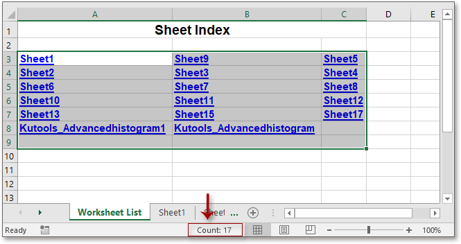 How to count the number of sheets of a workbook?
