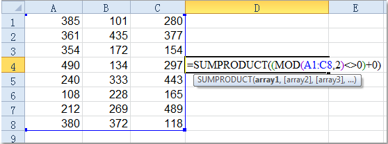 How To Count Sum Odd Even Numbers Or Rows In Excel 