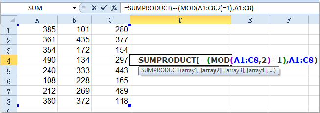 How To Count Sum Odd Even Numbers Or Rows In Excel 