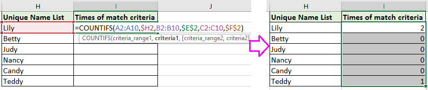 How To Count Unique Values With Multiple Criteria In Excel 