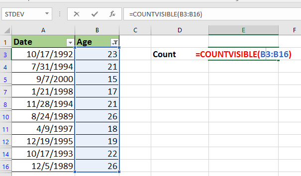 How To Quickly Count Visible Or Filtered Cells Only In Excel 