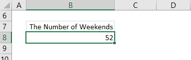 How to count the number of weekends/weekdays between two dates in Excel?