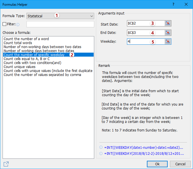 How To Count The Number Of Weekendsweekdays Between Two Dates In Excel
