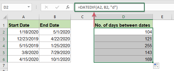 How To Count the number of days, weeks, months or years between two dates?
