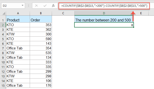How to countif with multiple criteria in Excel?