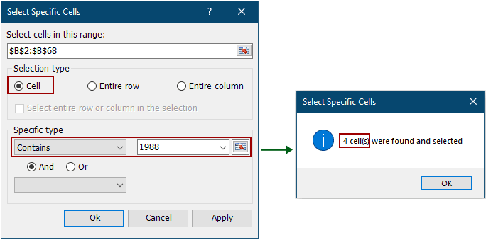 How to count if dates are in a specific year in Excel?