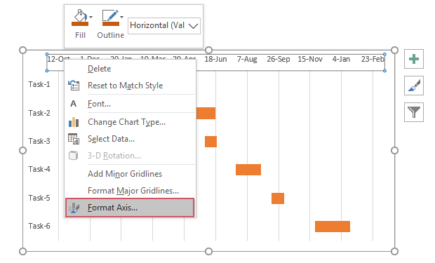 How to create Gantt chart in Excel?