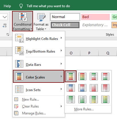 How to create a heat map with conditional formatting in Excel?