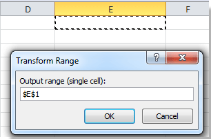 How to create list from range in Excel?