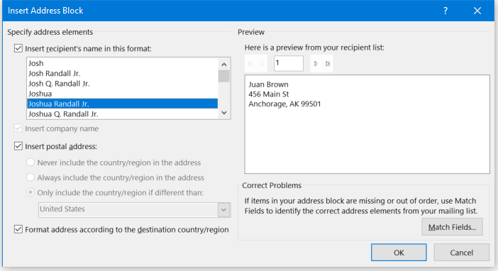 How to print labels for mailing list from Excel