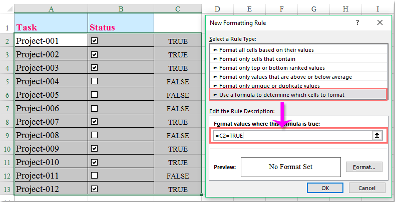 How to quickly create simple to do list in Excel?
