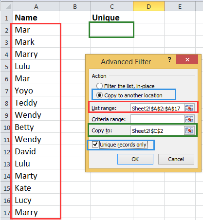 How to quickly create unique list (remove duplicates) from a given ...