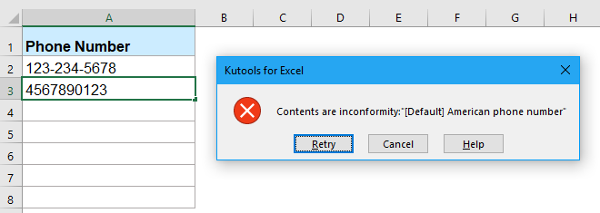 How to apply data validation to force phone number format in Excel?