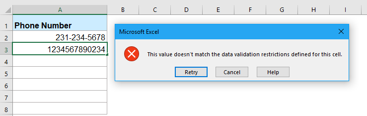 How To Apply Data Validation To Force Phone Number Format In Excel