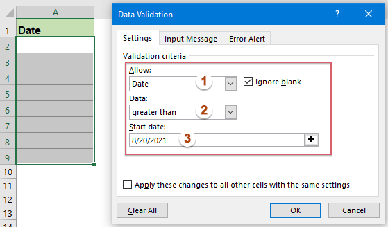 Excel 데이터 유효성 검사 Excel에서 데이터 유효성 검사 추가 사용 복사 및 제거