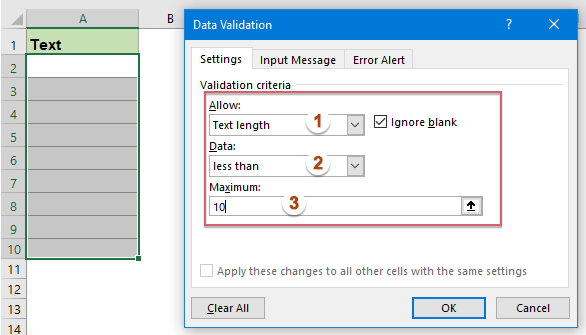 Excel 데이터 유효성 검사 Excel에서 데이터 유효성 검사 추가 사용 복사 및 제거