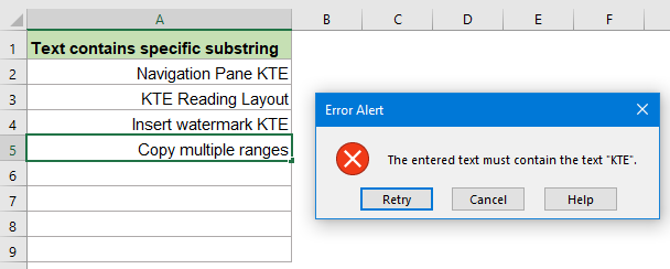 Excel 데이터 유효성 검사 Excel에서 데이터 유효성 검사 추가 사용 복사 및 제거