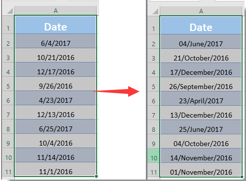 How to spell out month of date in Excel?