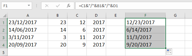 Convert Excel date format from dd/mm/yyyy to mm/dd/yyyy