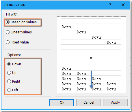 ¿Cómo llenar un valor predeterminado si la celda está en blanco en Excel?