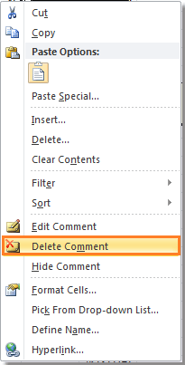 How to delete all comments in a worksheet/workbook?